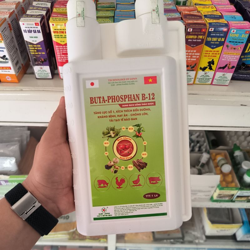 Buta Phosphan B12 1 lít [ Date 2025] tái tạo tế bào gan gà, bổ thận gà đá, tăng lực số 1, tăng ...