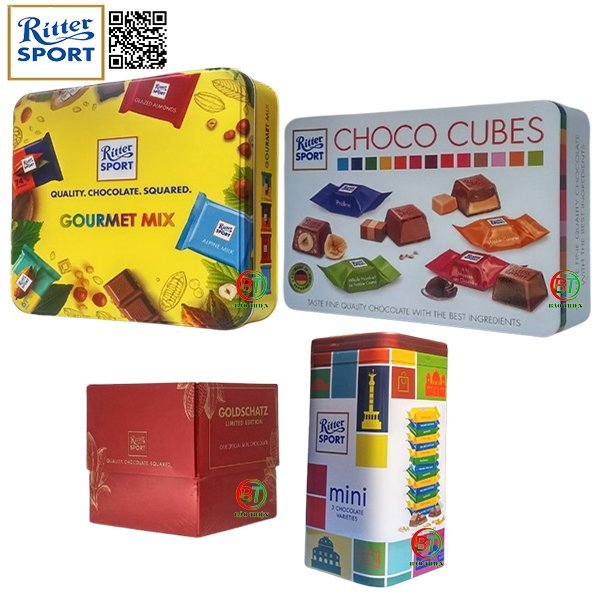 Socola hỗn hợp hiệu Ritter Sport hộp thiếc 192g và 280g | Shopee Việt Nam