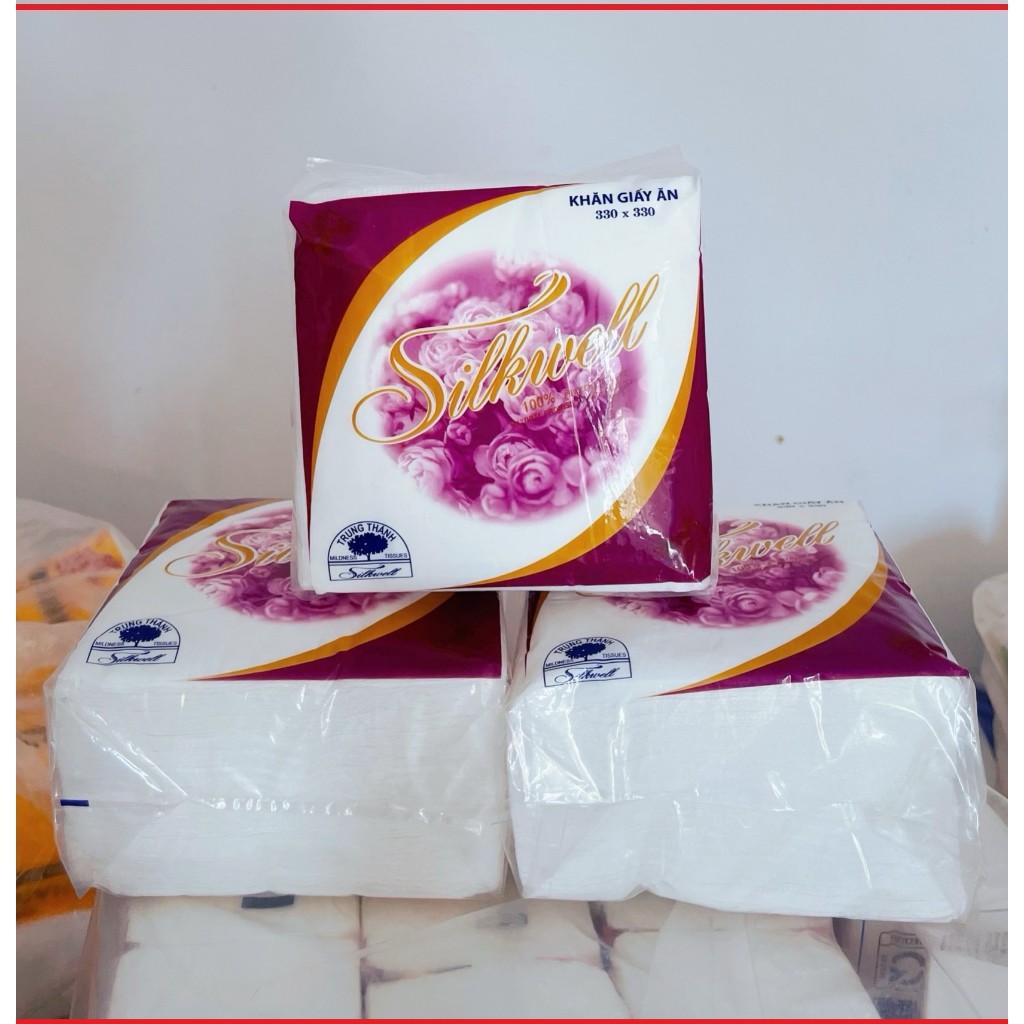 Khăn giấy Silkwell vuông CHÍNH HÃNG cao cấp không bụi, không mùi, giấy ...