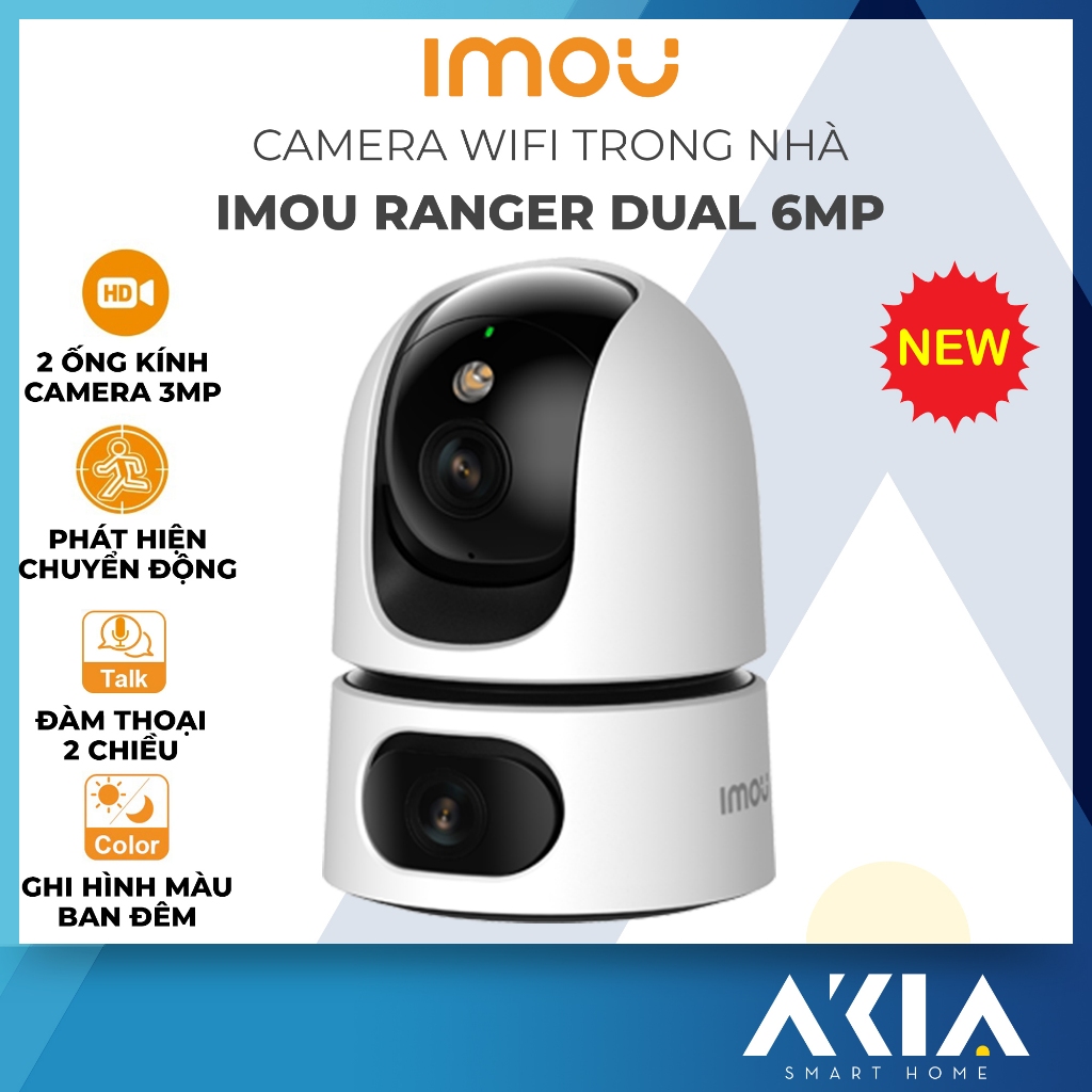 Camera Imou Ranger Dual 6MP/ 10MP - Ống kính kép, Đàm thoại 2 chiều, Có ...