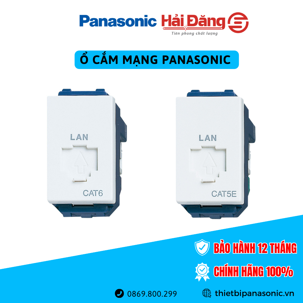 Hạt mạng âm tường Panasonic CAT6, CAT5E, ổ cắm Anten TiVi Panasonic - Ổ cắm data CAT6, CAT5E ...