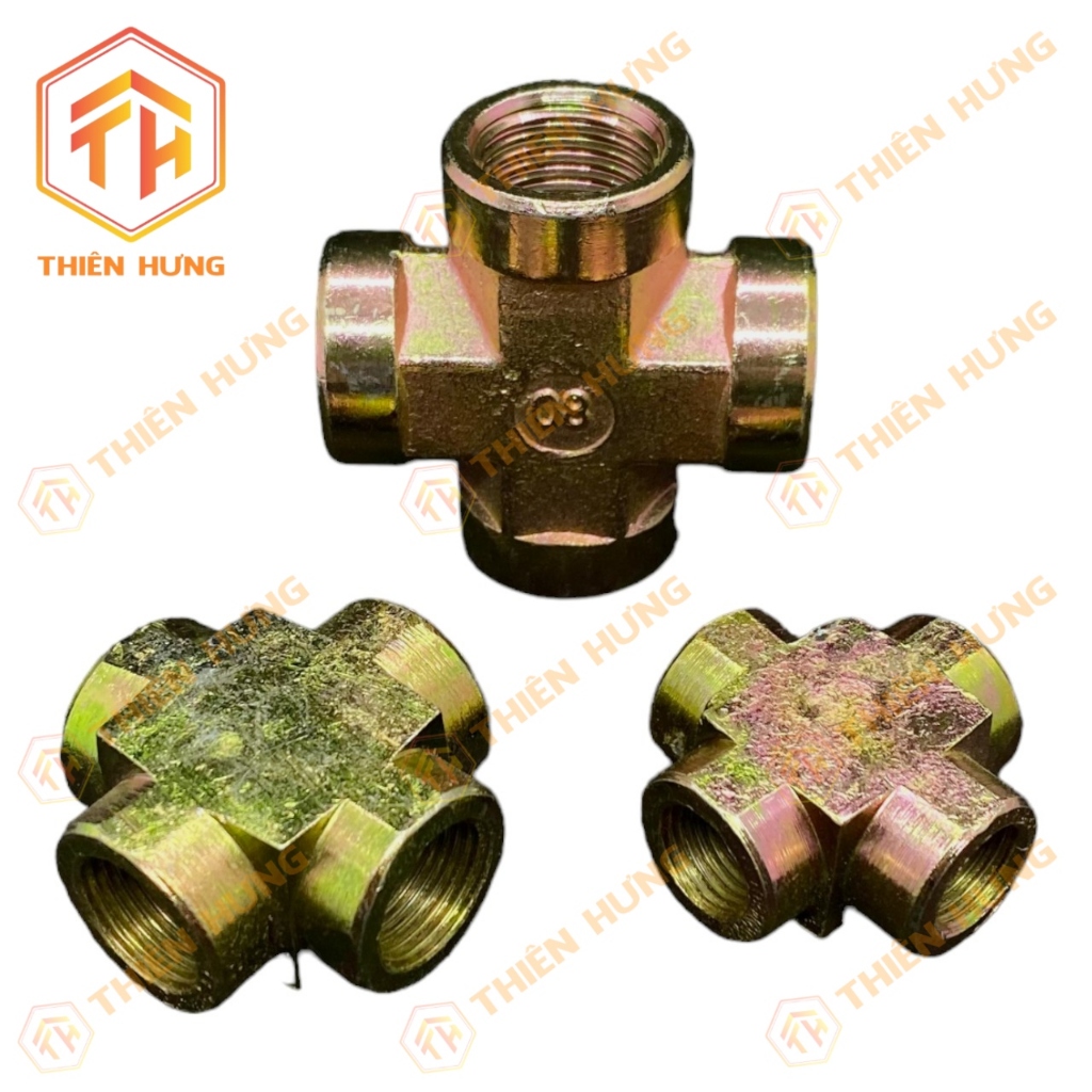[SẮT] Ngã 4 Ren Trong - Nối 4 Đầu Ren Trong | Sắt xi 7 màu | size 13mm ...