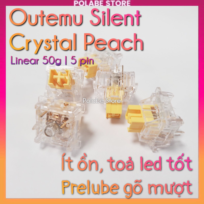 Công tắc Outemu Silent Peach v3 linear switch bàn phím cơ Outemu Silent Lemon v2 tactile switch ...
