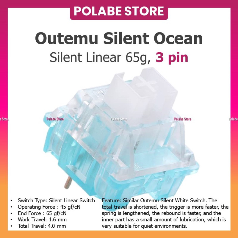 Công tắc Outemu Silent Peach v3 linear switch bàn phím cơ Outemu Silent Lemon v2 tactile switch ...