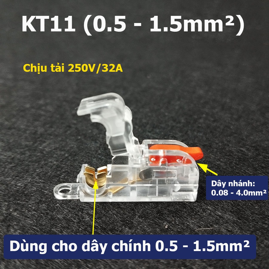 Cút nối dây điện nhanh không cần cắt dây KT22 KT24 KT11. Cút chia điện siêu nhanh chữ T | Shopee ...