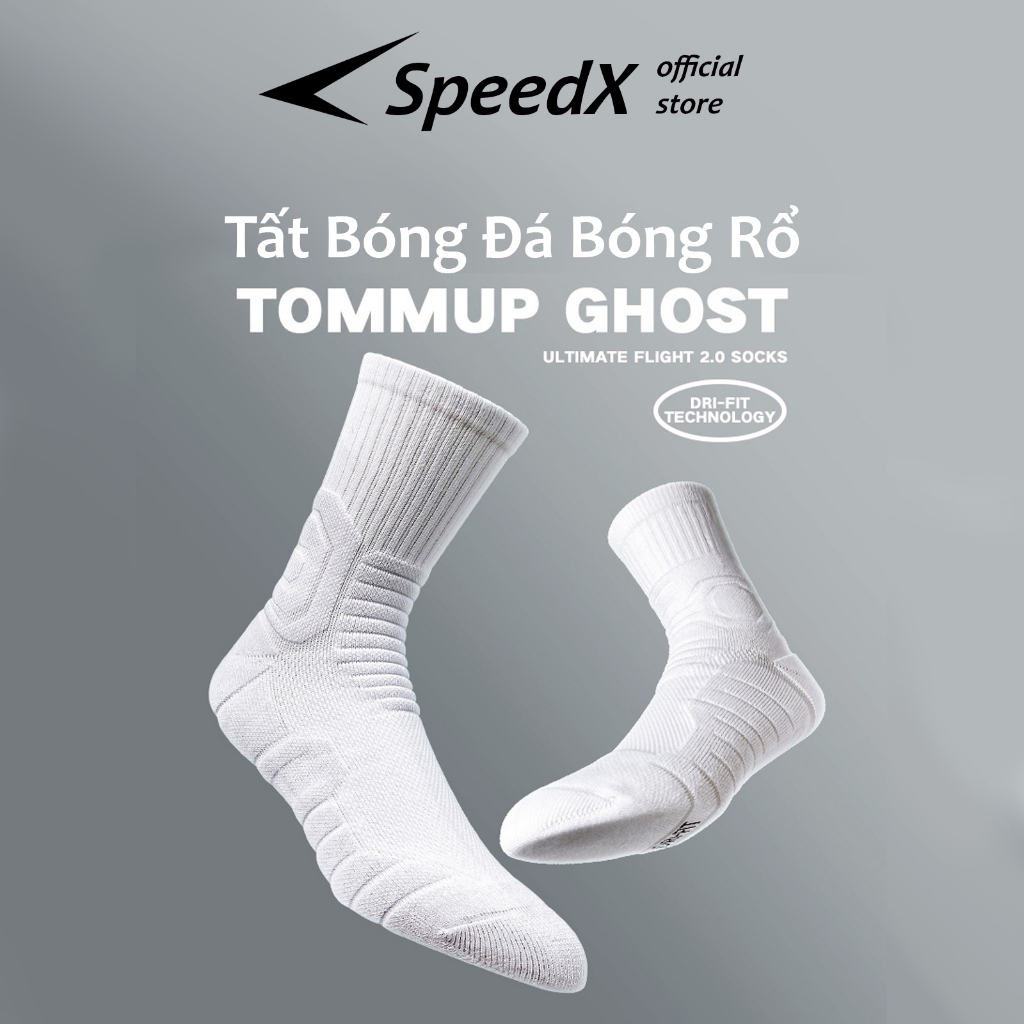Tất Bóng Rổ, Bóng Đá SpeedX Tommup Ghost Free Size UniSEX | Shopee Việt Nam