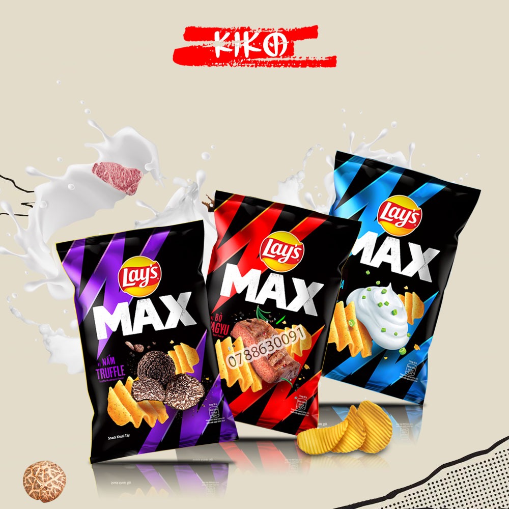 Snack Khoai Tây Lát Lay's Max gói 75gr | Shopee Việt Nam