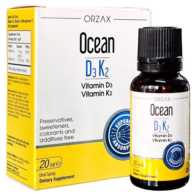 Ocean Vitamin D3 + D3K2 (Orzax) - Giúp tăng hấp thu canxi | Shopee Việt Nam