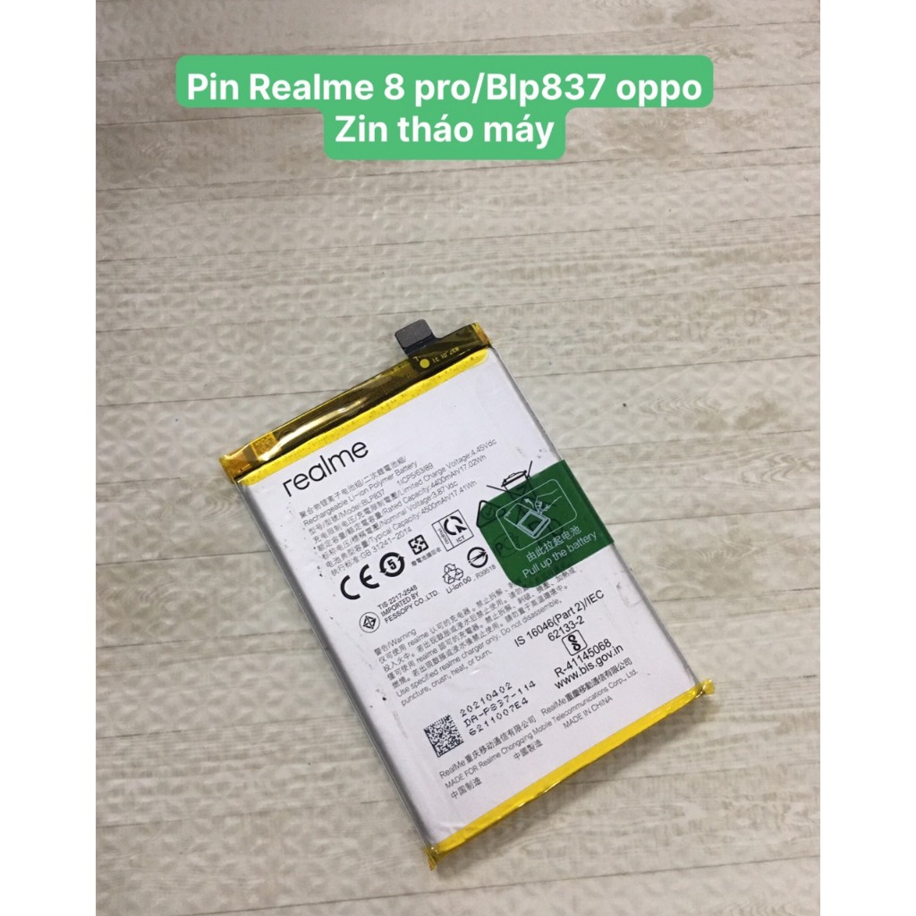 Pin Realme 8 Pro/BLP 837 (Zin tháo máy) | Shopee Việt Nam
