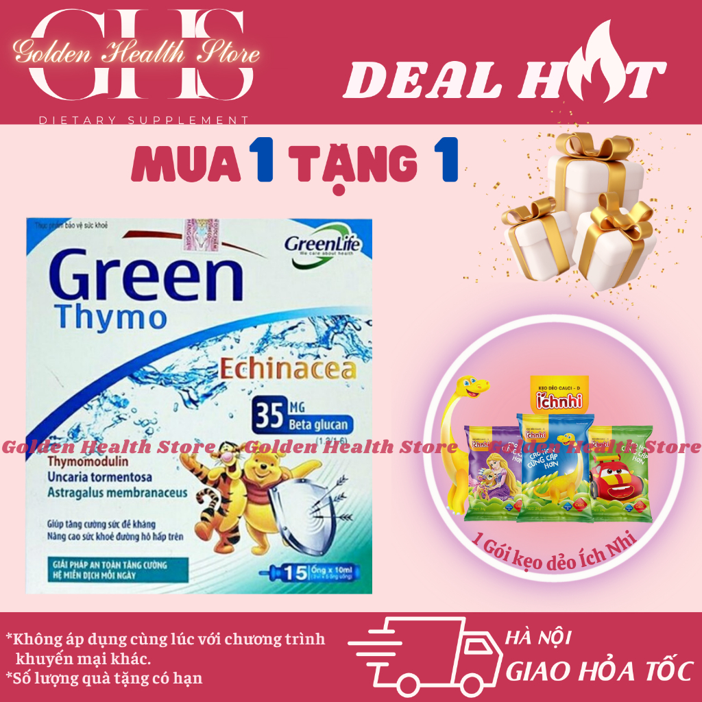 ⭐[MUA 1 TẶNG 1] Ống uống tăng miễn dịch Green Thymo hỗ trợ tăng cường ...