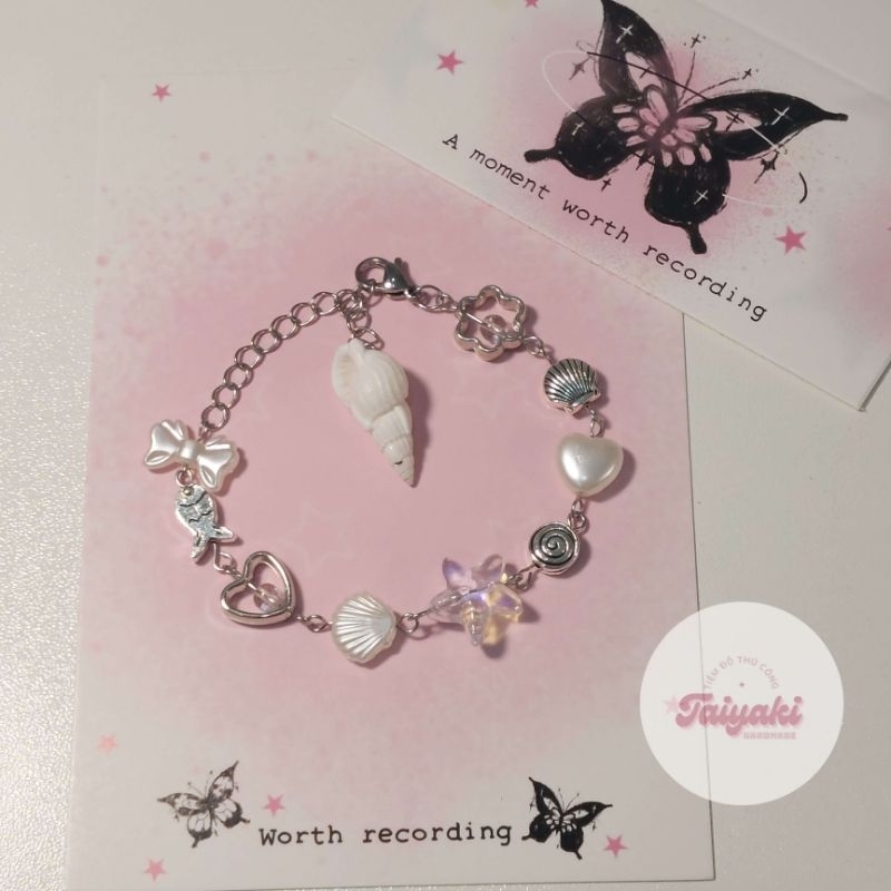 Vòng tay handmade Y2k Acubi bracelet - Seashell - Taiyaki Handmade ...