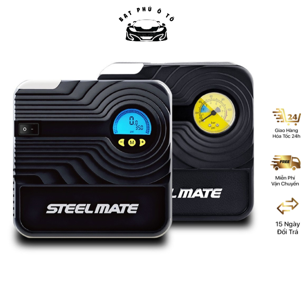Bơm Ô Tô Mini Tự động ngắt Steelmate Hàng cao cấp | Shopee Việt Nam