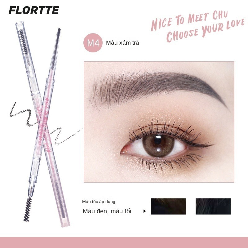 Bộ Bút Chì Vẽ Lông Mày Siêu Bền Chống Thấm Nước Không Phai Màu Flortte Dành Cho Người Mới Bắt ...