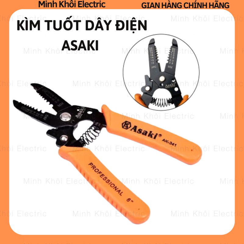 Kìm tuốt dây điện Asaki AK-9101, AK-9100, Dây Cáp Tự Động Đa Năng Cao Cấp Asaki, kìm cắt dây ...