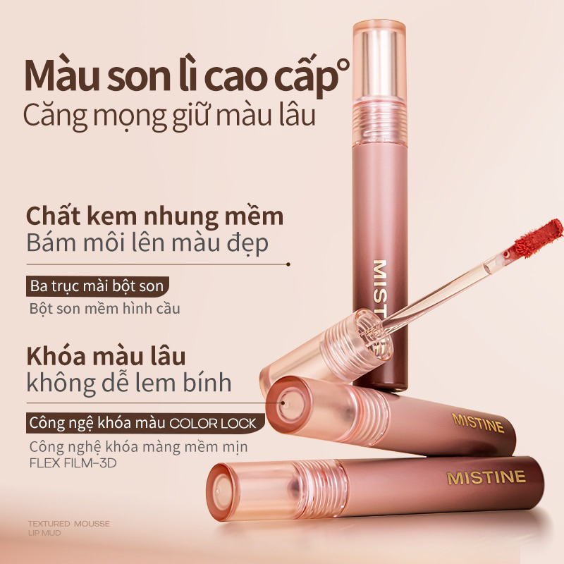 Son kem Mistine combo 3 màu chính hãng | Shopee Việt Nam