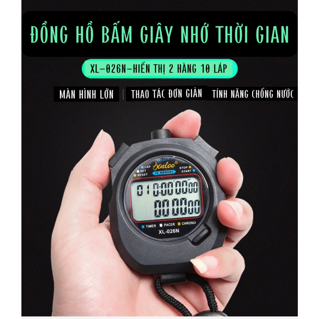 Đồng hồ bấm giây bấm giờ 10 Láp XL-026N chính hãng, giá rẻ | Shopee ...