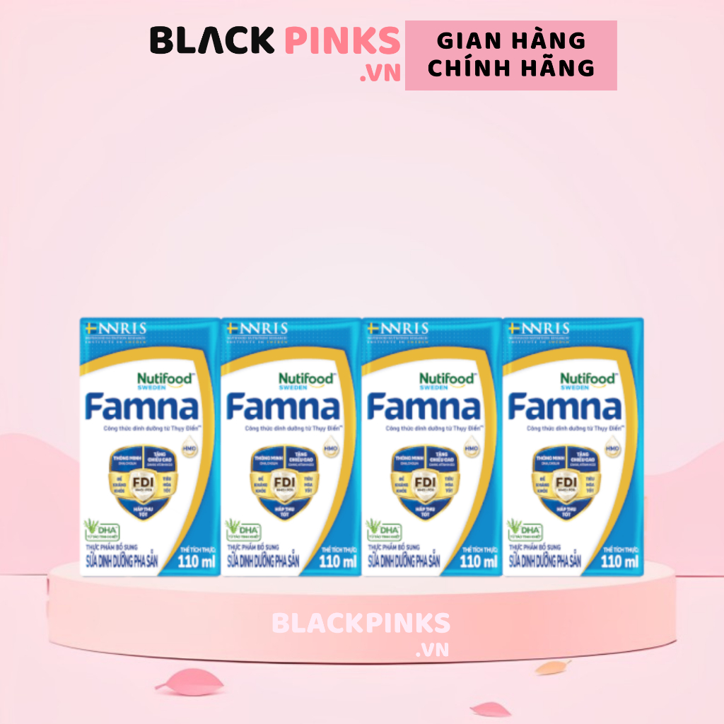 Sữa pha sẵn Nutifood Famna 110 ml và 180 ml(lốc 4 hộp) | Shopee Việt Nam