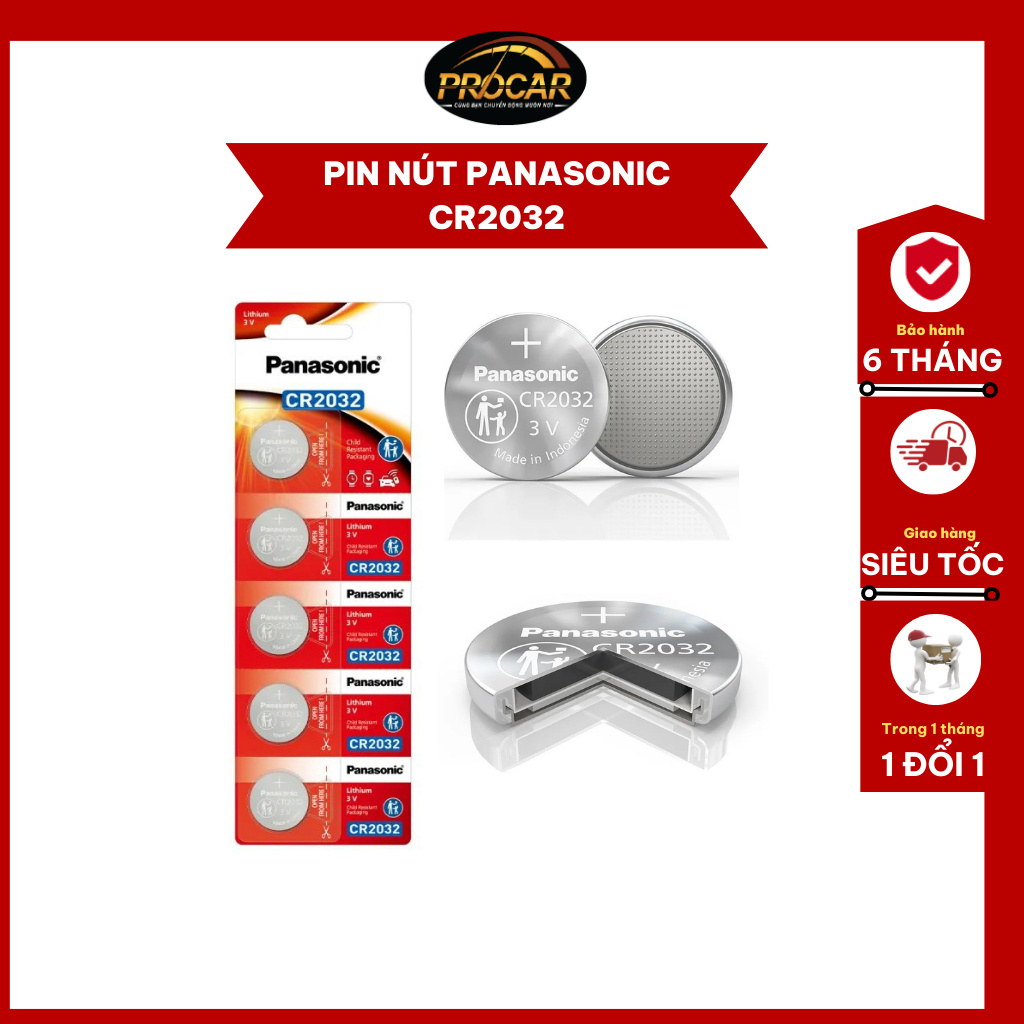 Pin cr2032, vỉ pin chìa khóa xe ô tô pin cr2032 panasonic chính hãng ...