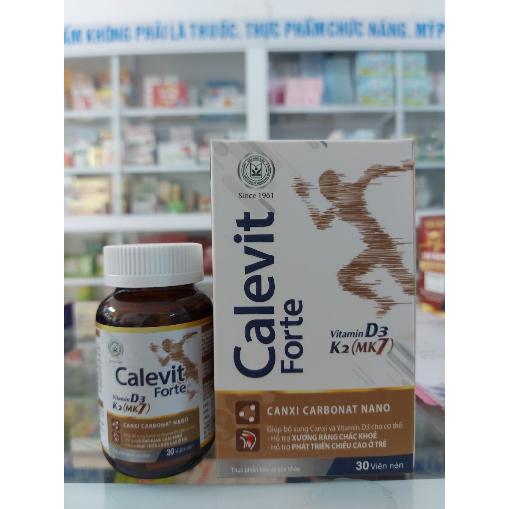 CALEVIT FORTE VỚI CANXI NANO GIÚP XƯƠNG CHẮC KHỎE, PHÒNG NGỪA LOÃNG XƯƠNG (30 VIÊN/HỘP) | Shopee ...