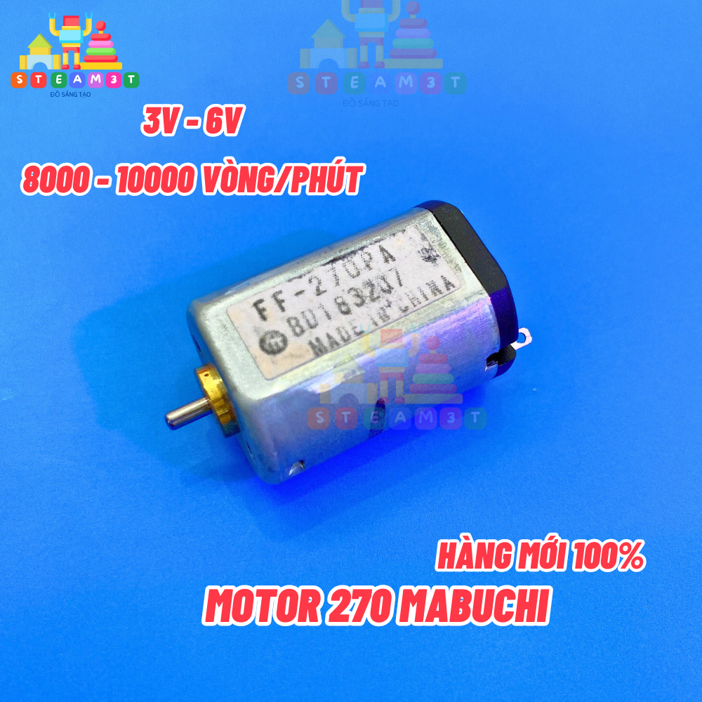 Motor 270 cho máy cạo râu, mã FF-270PA Mabuchi điện áp 3V - 6V tốc độ ...