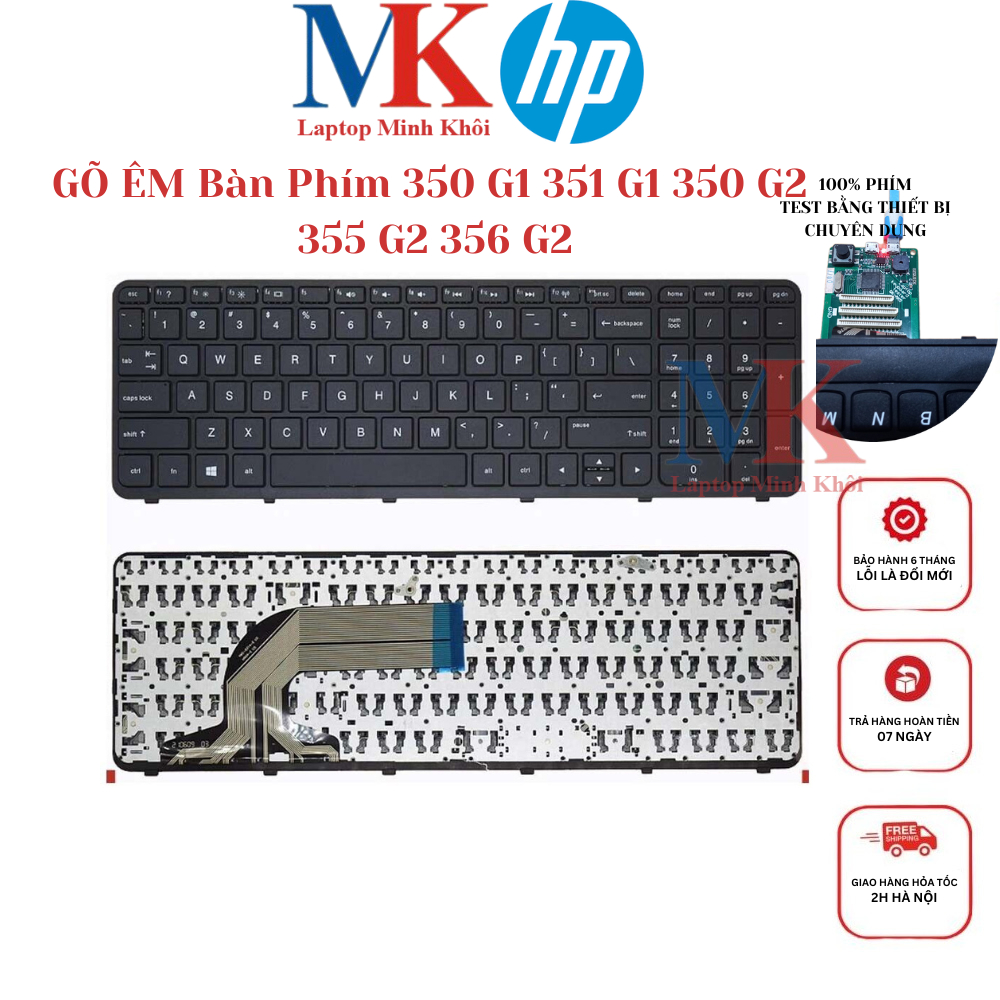 Bàn Phím HP ProBook 350 G1 351 G1 350 G2 355 G2 356 G2 ZIN(GÕ ÊM ...