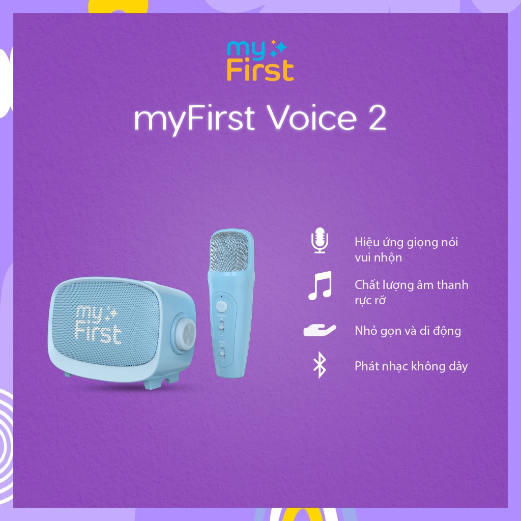 Micro karaoke myFirst Voice 2 gồm loa và mic - Hàng chính hãng bảo hành 12 tháng | Shopee Việt Nam