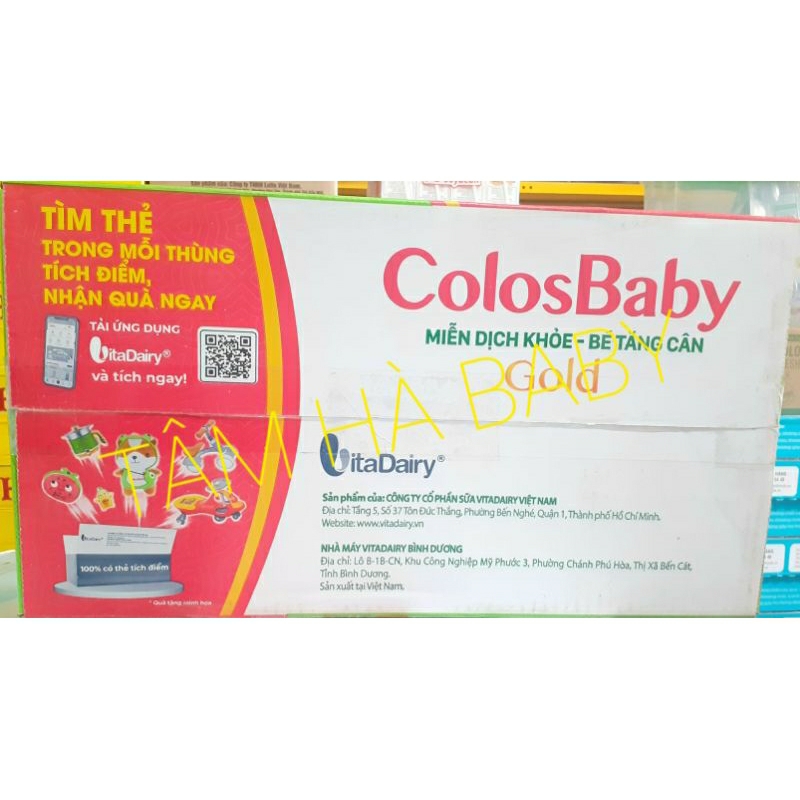 [ Thẻ cào QR quét mã tích xu ] Thùng sữa Colosbaby Gold Vitadairy colos ...