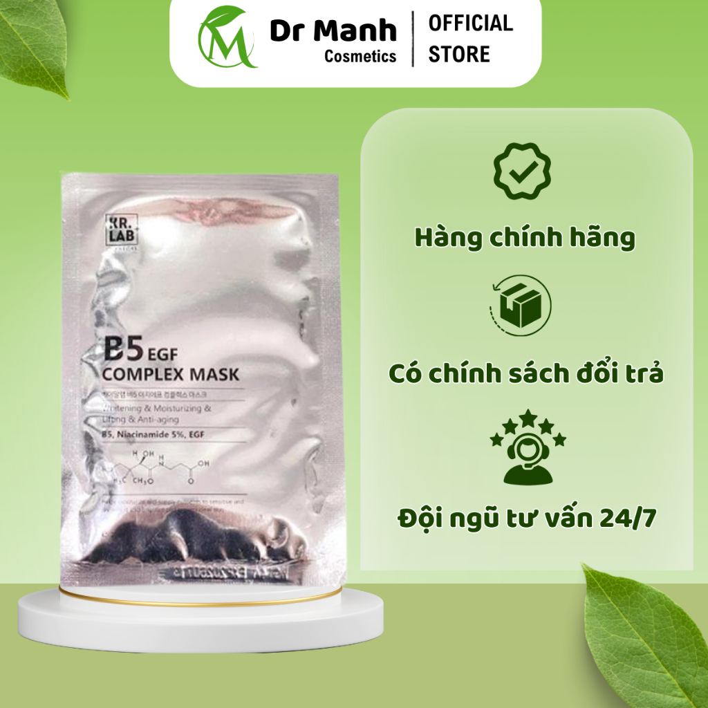 Mặt nạ Mask B5 Kr.Lab niacinamide EGF Complex Mask giúp cấp ẩm dưỡng ...