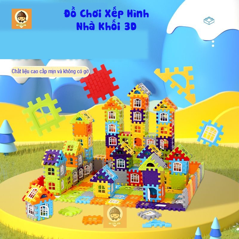 Bộ đồ chơi lắp ghép xếp hình khối nhựa xây dựng Building Block phát ...