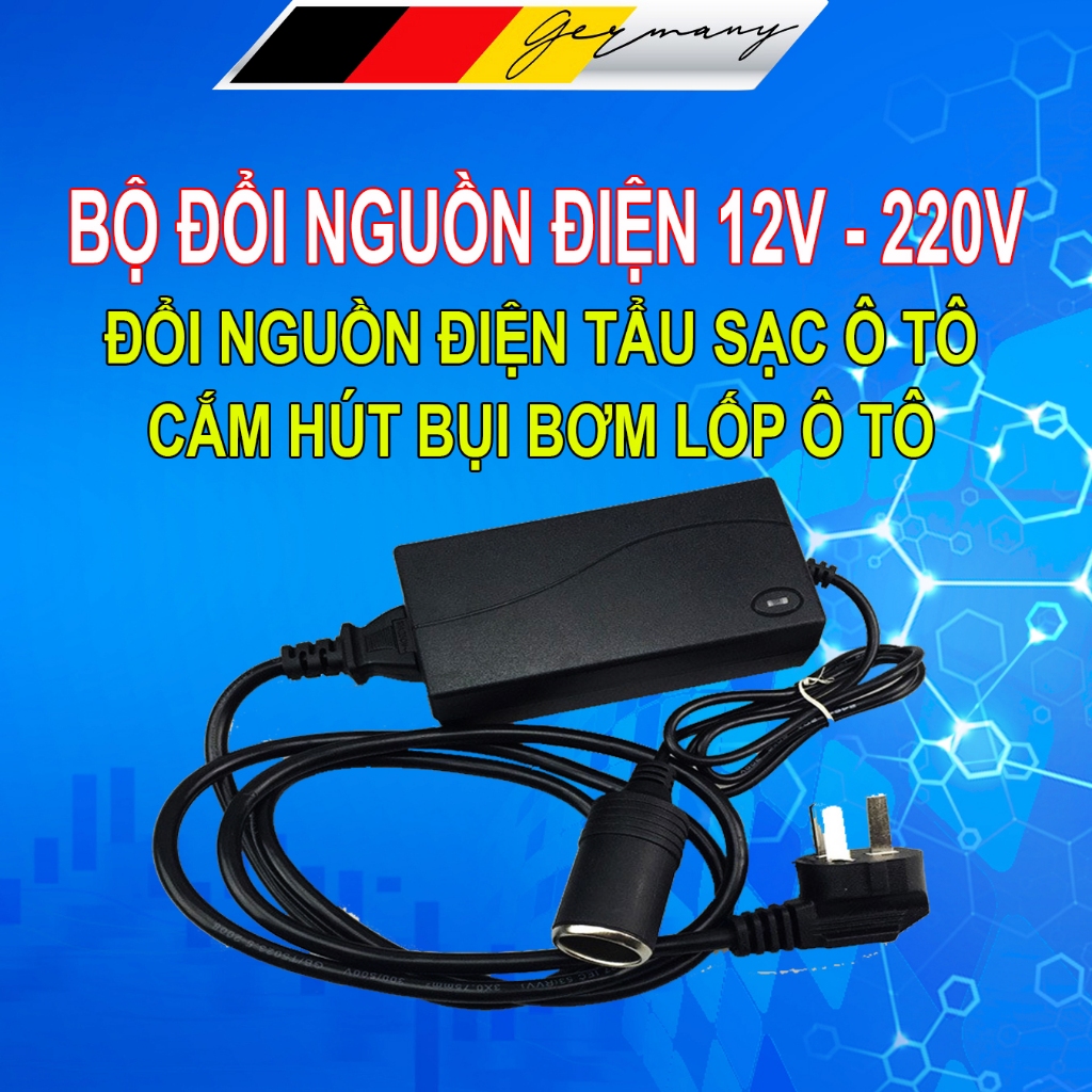 Bộ Chuyển Đổi Nguồn Điện Cho Tẩu Sạc Ôtô 12v Sang Điện 220v Kết Nối Từ