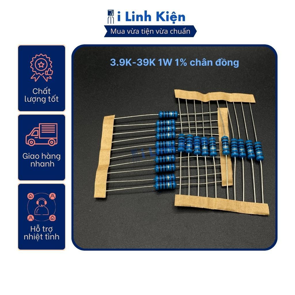 Điện trở 1W 3.9K-39K 1% chân đồng túi 10 con. | Shopee Việt Nam