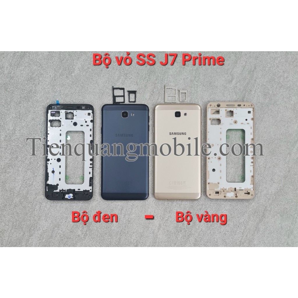 Bộ vỏ Samsung J7 Prime (gồm vỏ, kính cam, nút bấm, khung xương, khe sim ...