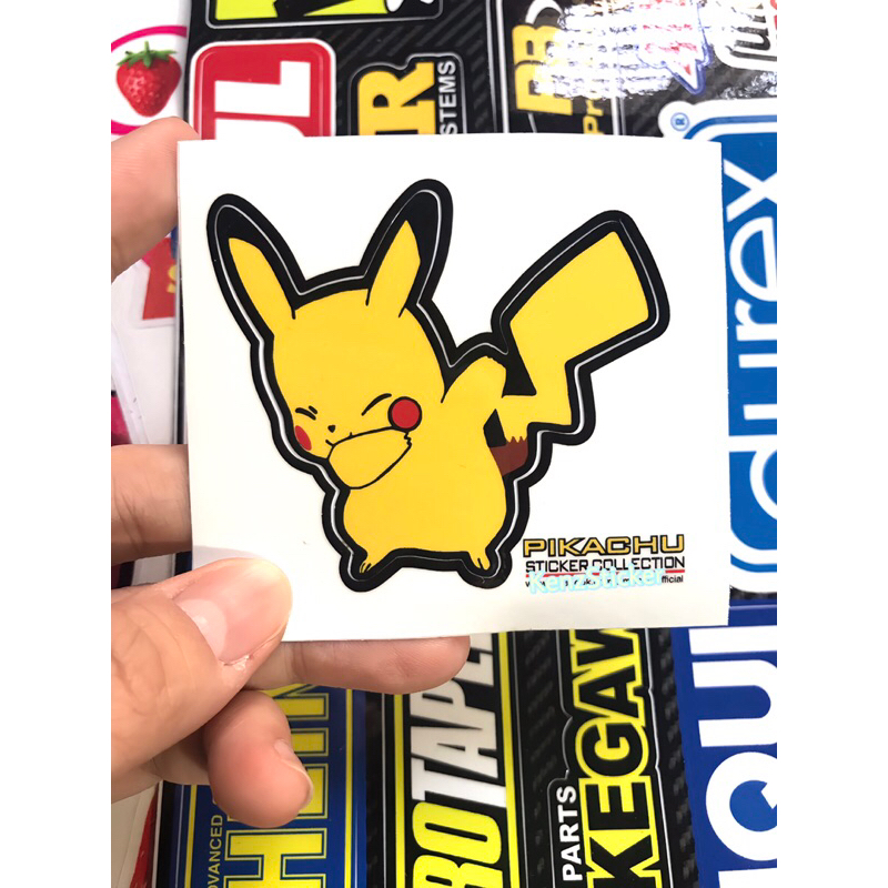 Tem Sticker Logo Pikachu Dán Trang Trí Xe Máy, Nón Bảo Hiểm v.v ...