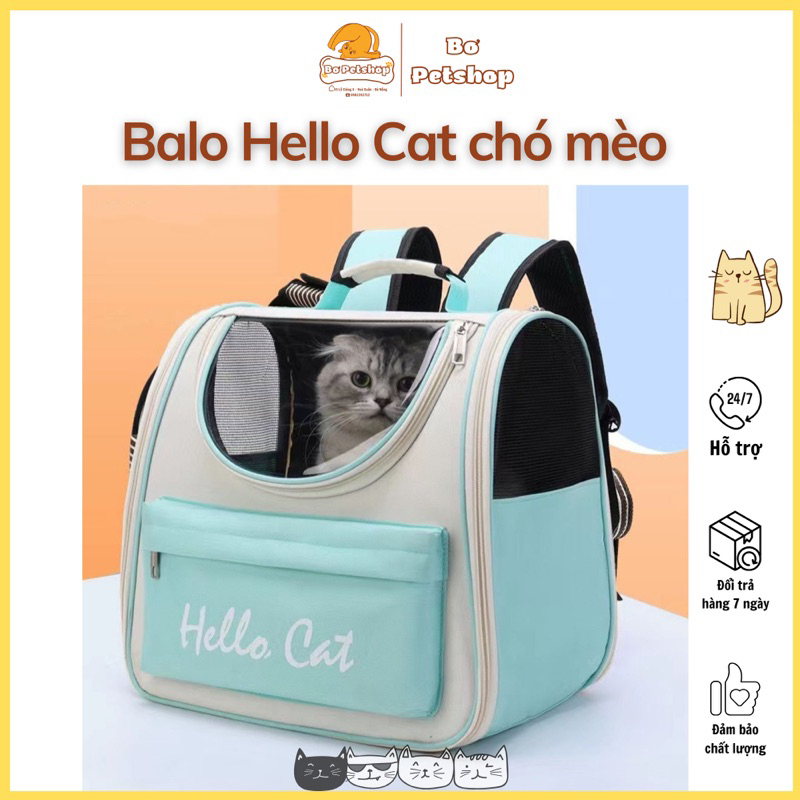 Balo mèo hello cat vận chuyển chó mèo nắp trong suốt - Bơ Petshop ...