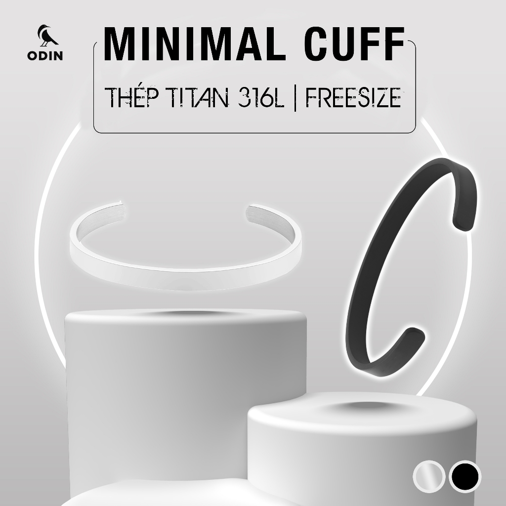 Vòng Cuff ODIN phong cách tối giản - Minimal Cuff - Thép Titanium 316L | Shopee Việt Nam