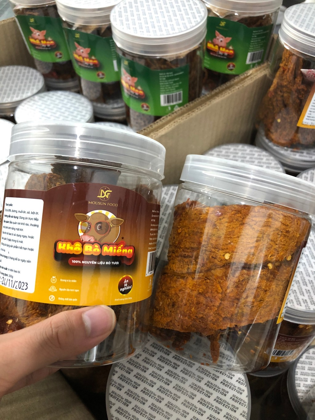 Khô Bò Miếng Mousun Food Loại 1 Hộp 200 Gram Thịt Bò Khô Nguyên Miếng ...