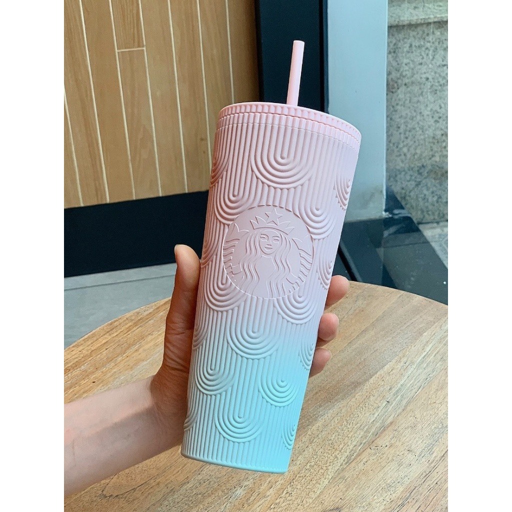 Ly giữ nhiệt Starbucks 710ml, bình nước nhựa 2 lớp kèm ống hút fullox ...