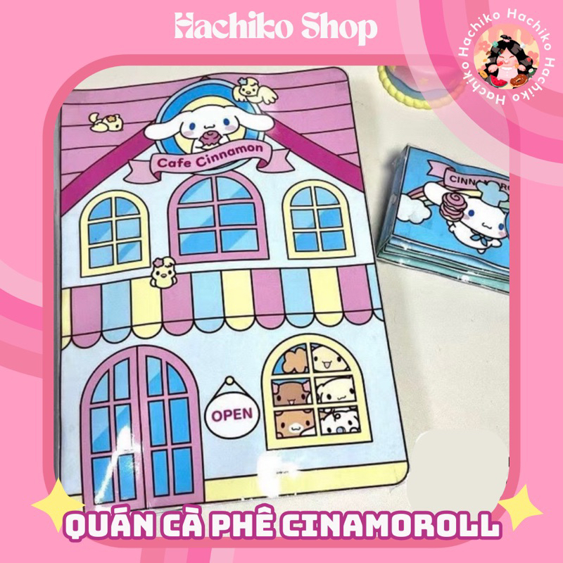 [HOT HOLOGRAM] Bộ Đồ Chơi Cắt Dán Tiệm Cà Phê Của Cinnamon Roll Squishy ...
