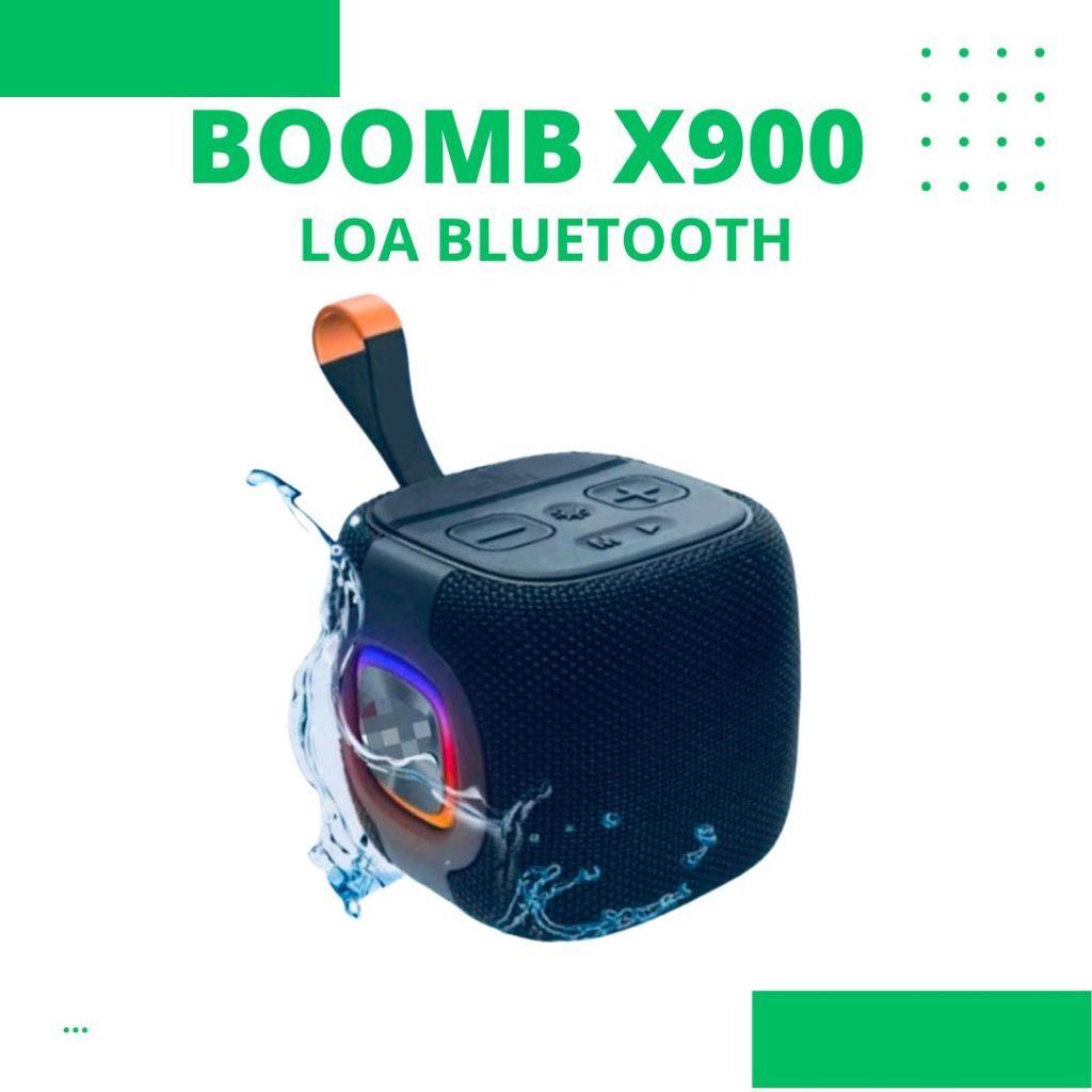Loa Bluetooth BOOMB X900 bass mạnh kháng nước IPX6 có đèn Led | Shopee ...