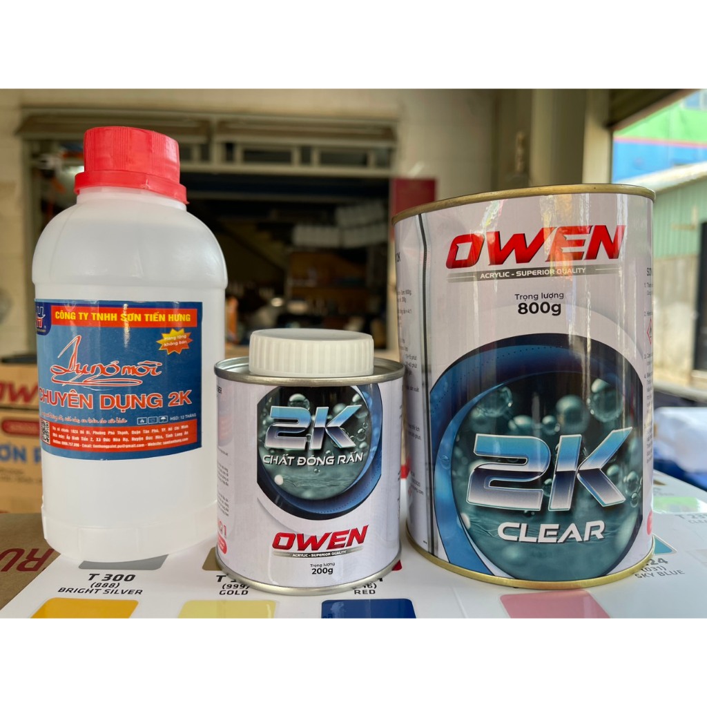 SƠN BÓNG TRONG 2K OWEN DÙNG CHO KIM LOẠI ( MUA 1 TẶNG 1 DUNG MÔI ...