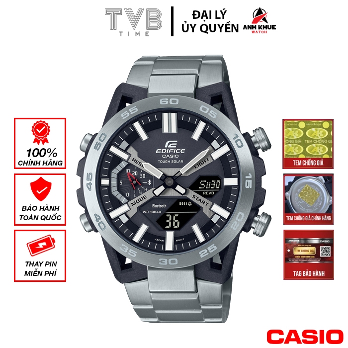 Đồng hồ nam dây kim loại Casio Edifice chính hãng ECB-2000D-1ADF (47mm ...
