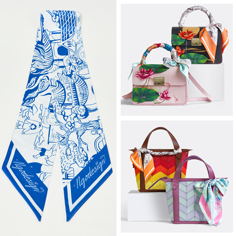 (SALE 10%) Khăn Twilly - Khăn lụa, khăn quấn túi, quàng cổ, turban, cột ...