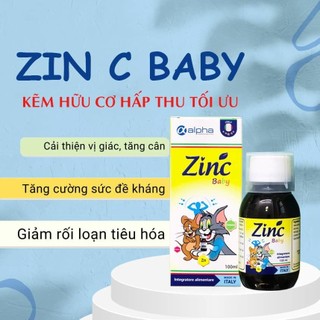 Zinc Baby bổ sung Kẽm cho bé biếng ăn, Kẽm hữu cơ Zin C giúp bé ăn ngon ...