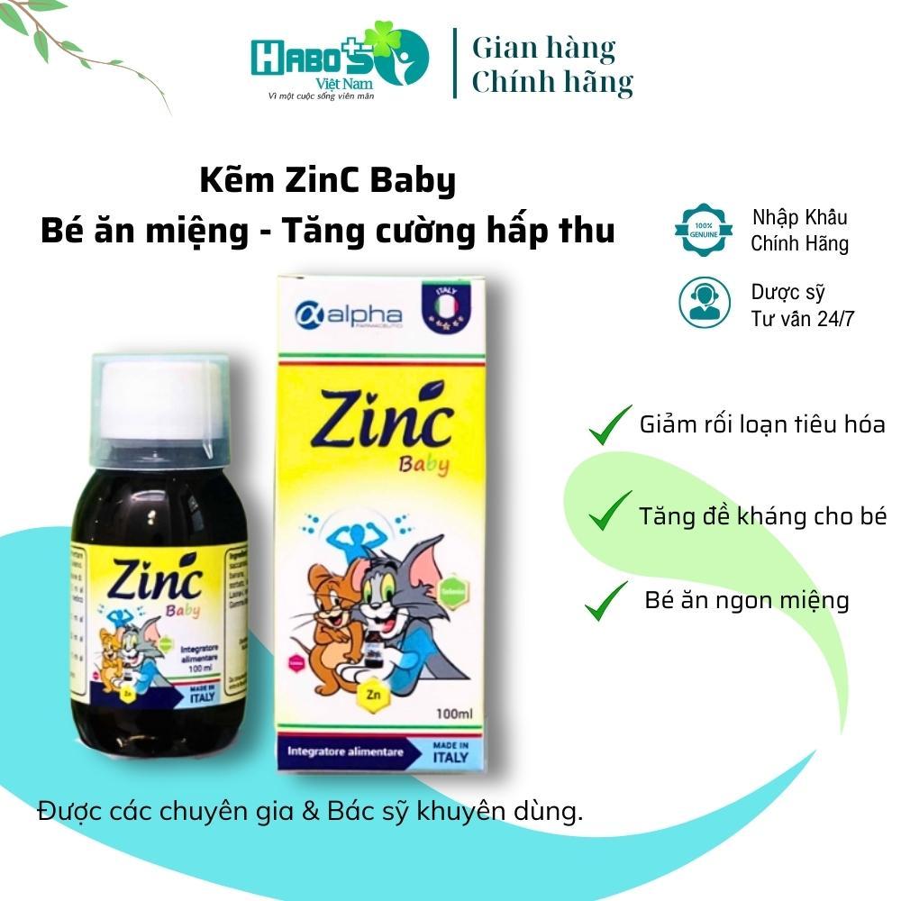 Zinc Baby bổ sung Kẽm cho bé biếng ăn, Kẽm hữu cơ Zin C giúp bé ăn ngon ...