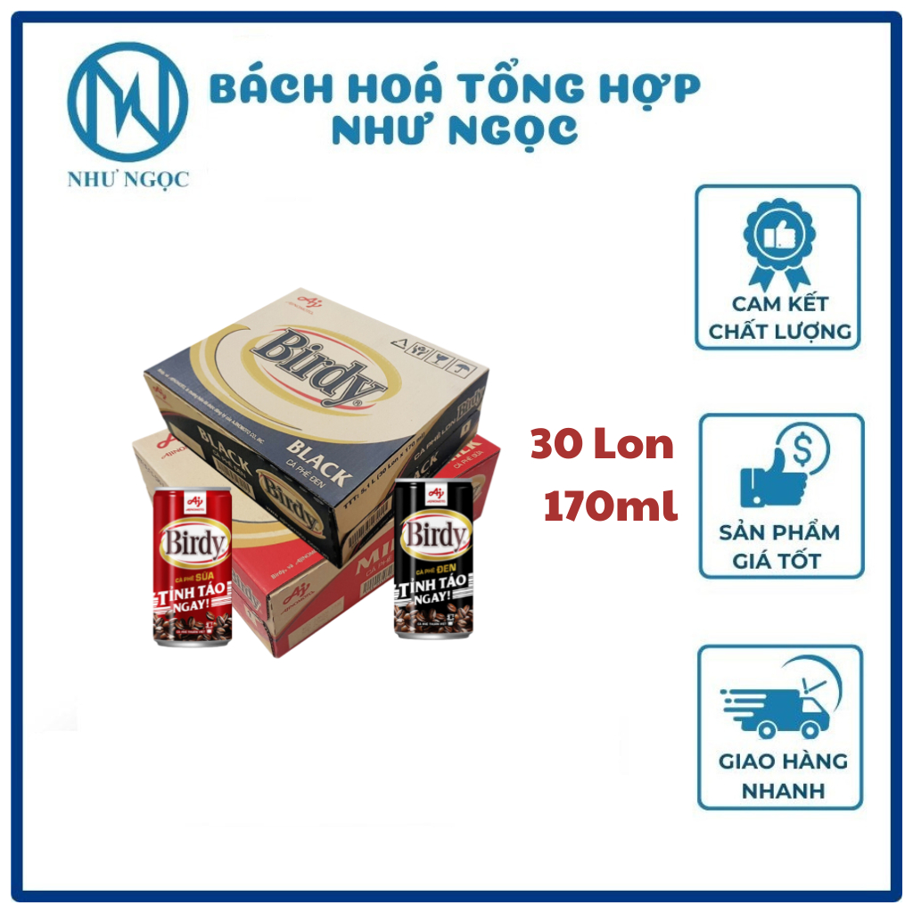 Thùng 30 Lon Cà Phê Birdy 170ml - Bách Hóa Tổng Hợp Như Ngọc | Shopee Việt Nam