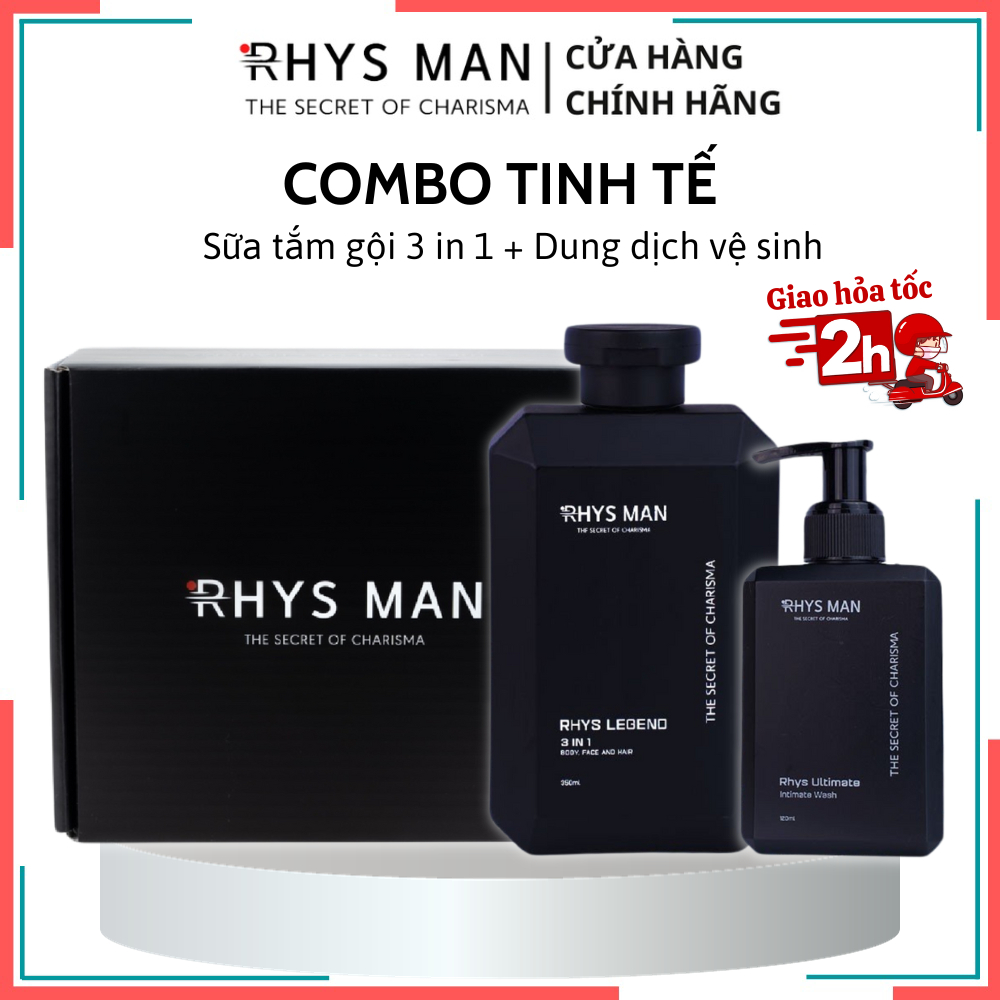 Bộ Quà Tặng Nam Rhys Man - Sữa Tắm Gội Nam Rhys Man Legend 3 in 1 350ml ...