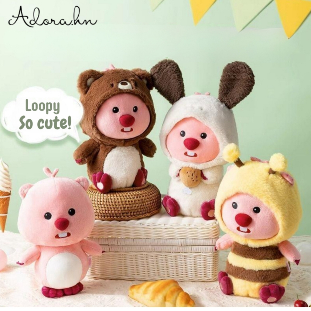 Gấu bông Loopy cosplay mặc quần áo dễ thương siêu đáng yêu | Shopee ...