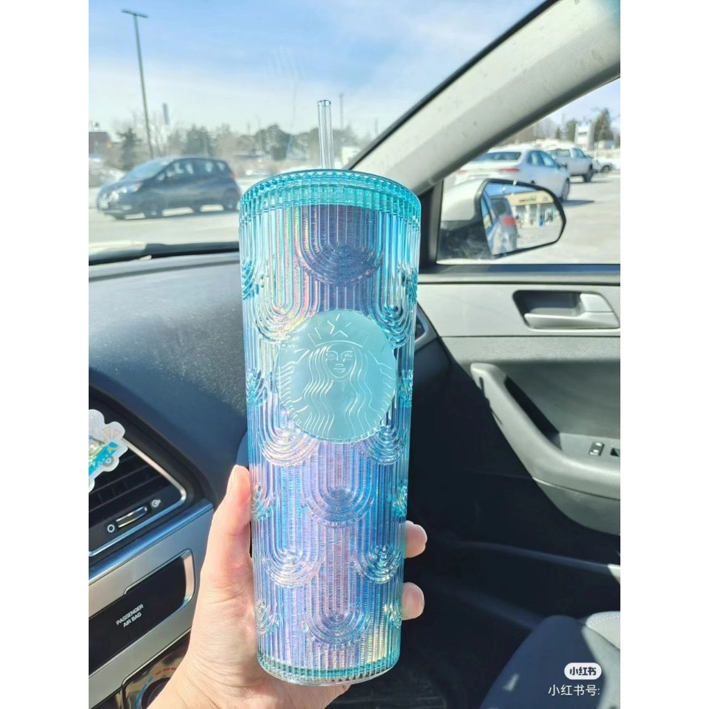 Ly giữ nhiệt Starbucks 710ml, bình nước nhựa 2 lớp kèm ống hút fullox ...