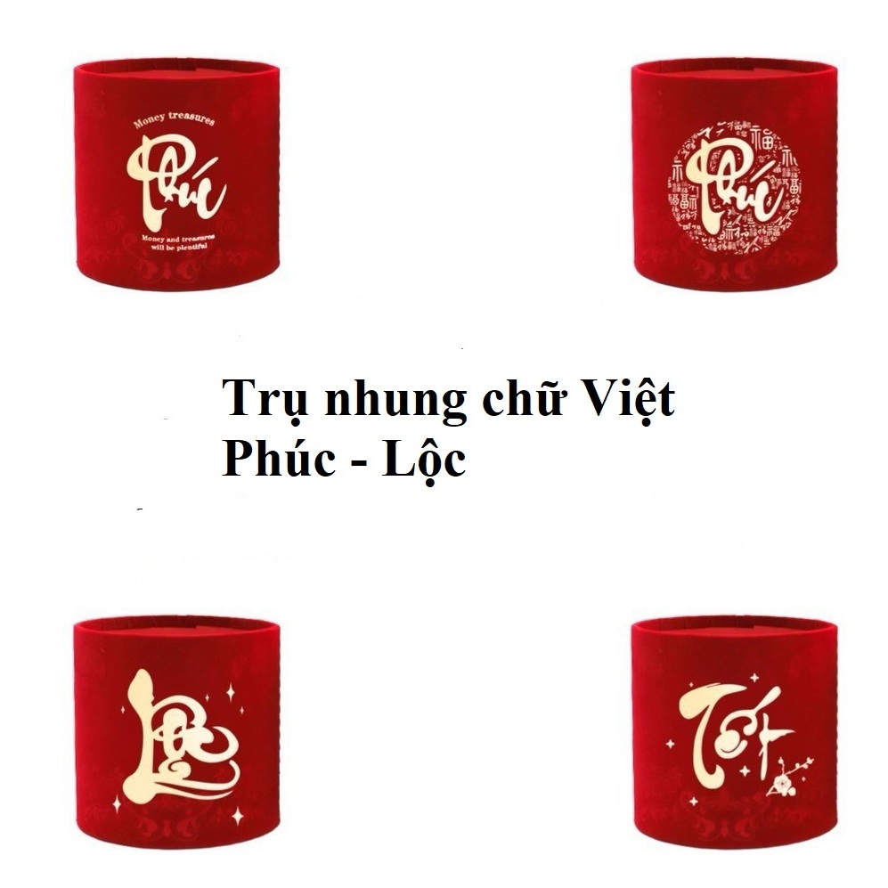 Trụ nhung cắm hoa ngày tết, chữ Việt/ chữ Trung | Shopee Việt Nam