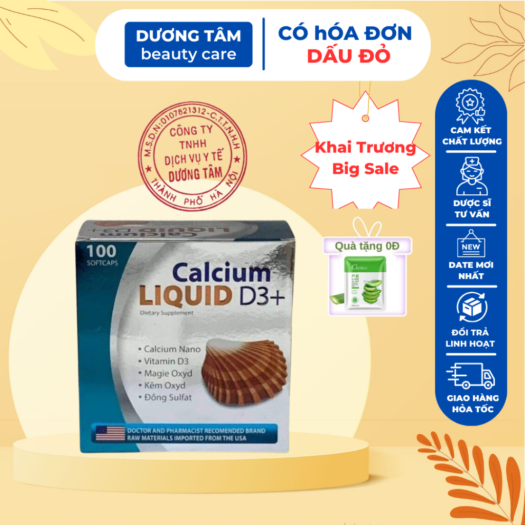 CALCIUM LIQUID D3+ Bổ Sung Canxi D3 Phát Triển Xương, Răng Và Chiều Cao ...